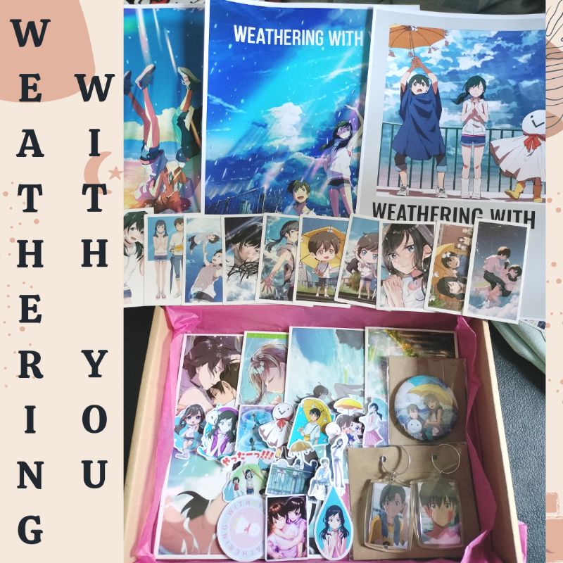 WEATHERING WITH YOU anime fan merch gift set box room decoration (pls ...