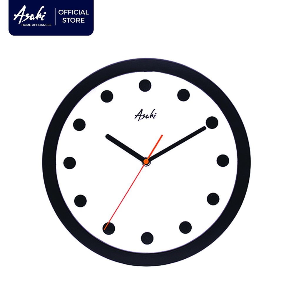 Asahi HC 5013 Minimalist 12" Black and White Wall clock | Shopee ...