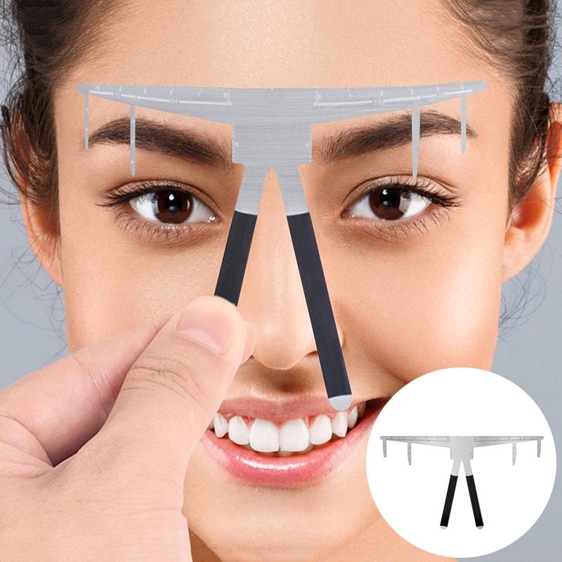 1Pcs Caliper Eyebrow Stencil Alloy Ruler / Three-point Positioning ...