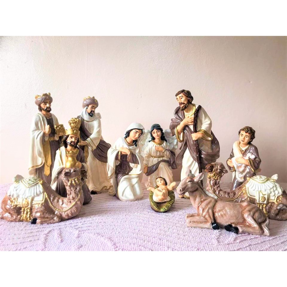 15pcs BELEN SET/ CHRISTMAS NATIVITY OF JESUS Religious Altar Display 8 ...