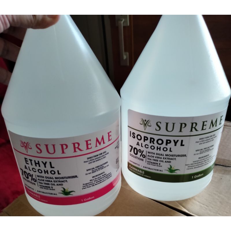 Supreme Ethyl or Isopropyl Alcohol - 1 Gallon / 3.2L | Shopee Philippines