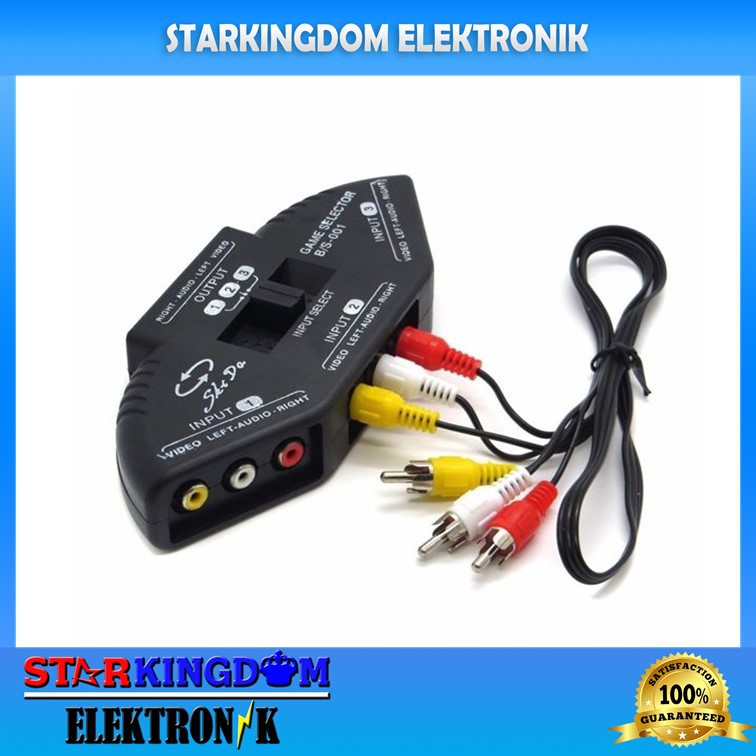 Rca Selector AV Switcher 3in1 Box 3 Input To 1 TV Output Plus Cable | Shopee Philippines