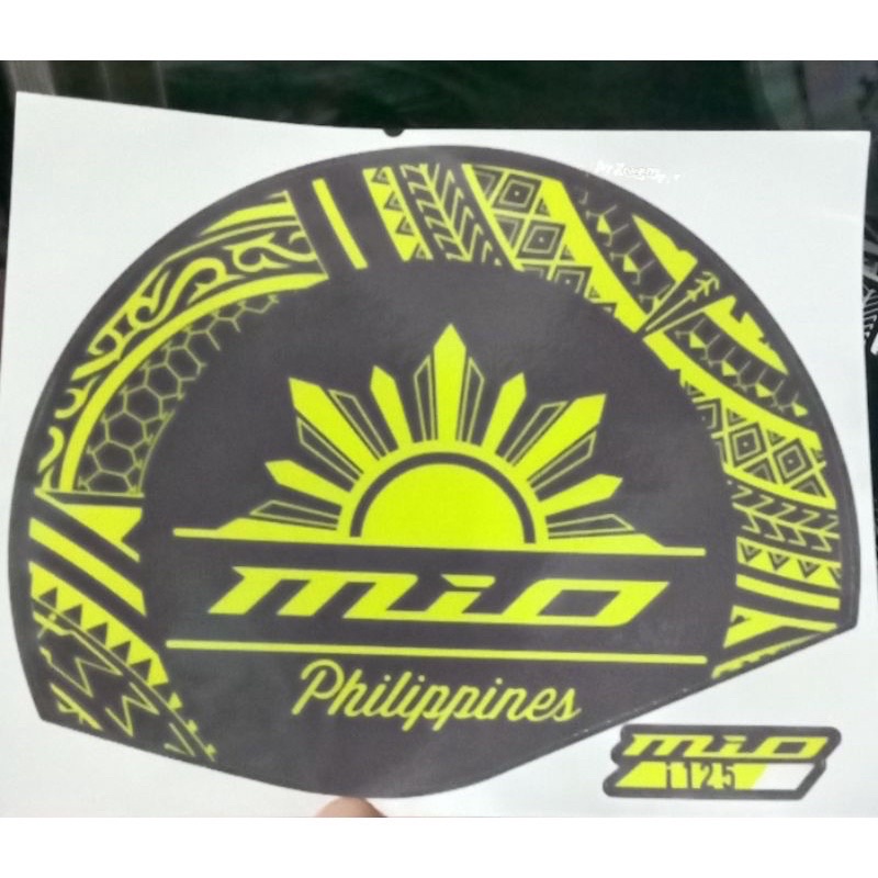 MIO i 125 M3/MIO PHILIPPINES FRONT STICKER PRINTED/LAMINATED # ...