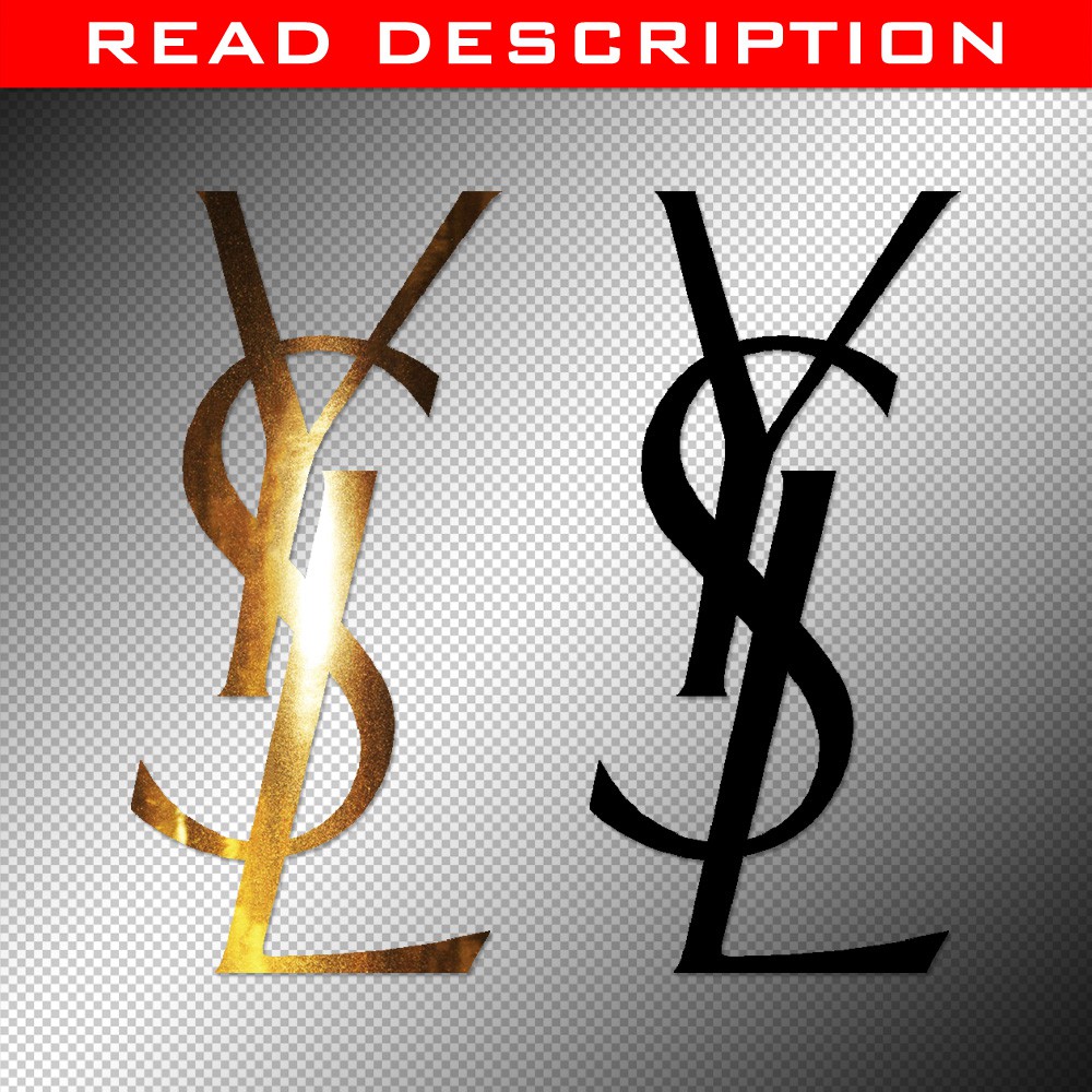 Stickers | (2) YSL | Weather Proof Decal | Luxury Brand | 3 inches ...