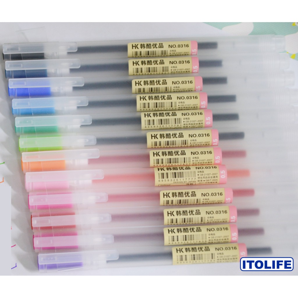 Hanku Multicolor Gel Pen 0.5mm HK-316- 1pc | Shopee Philippines