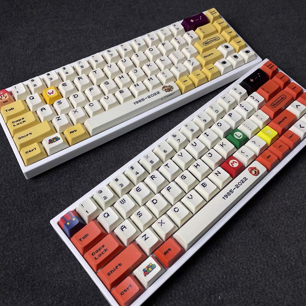 Super Mario Mechanical Keyboard Keycap PBT Opaque Full Set Cap ...