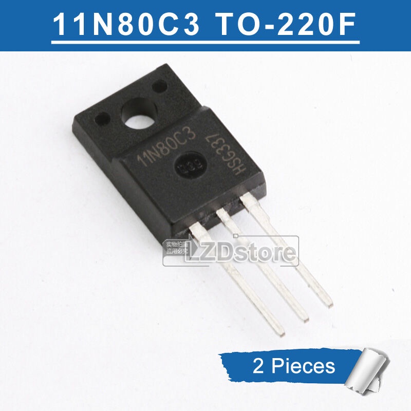 2pcs 11N80C3 TO220F SPA11N80C3 TO-220F TO-220 11A/800V N-channel MOSFET Transistor New original ...