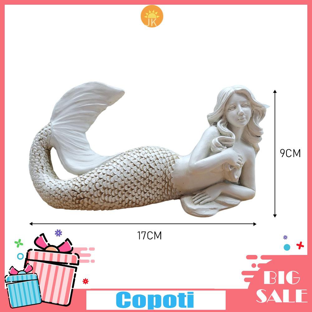 Resin Mermaid Figurine Statue Room Garden Office Master Gift Yard Decor ...