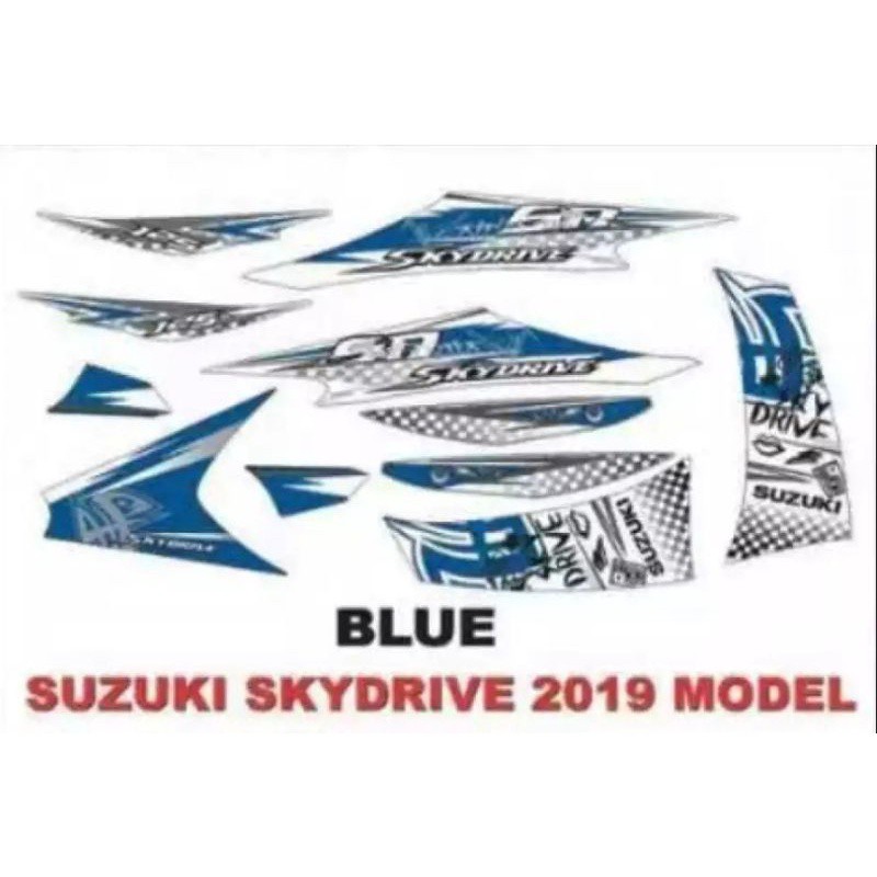 MOTORCYCLE DECALS STICKER FOR SUZUKI SKYDRIVE 2019 MODEL | Shopee ...