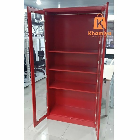 Fireman's Cabinet Red Color, Adjustable Shelves Storage Cabinet, High ...