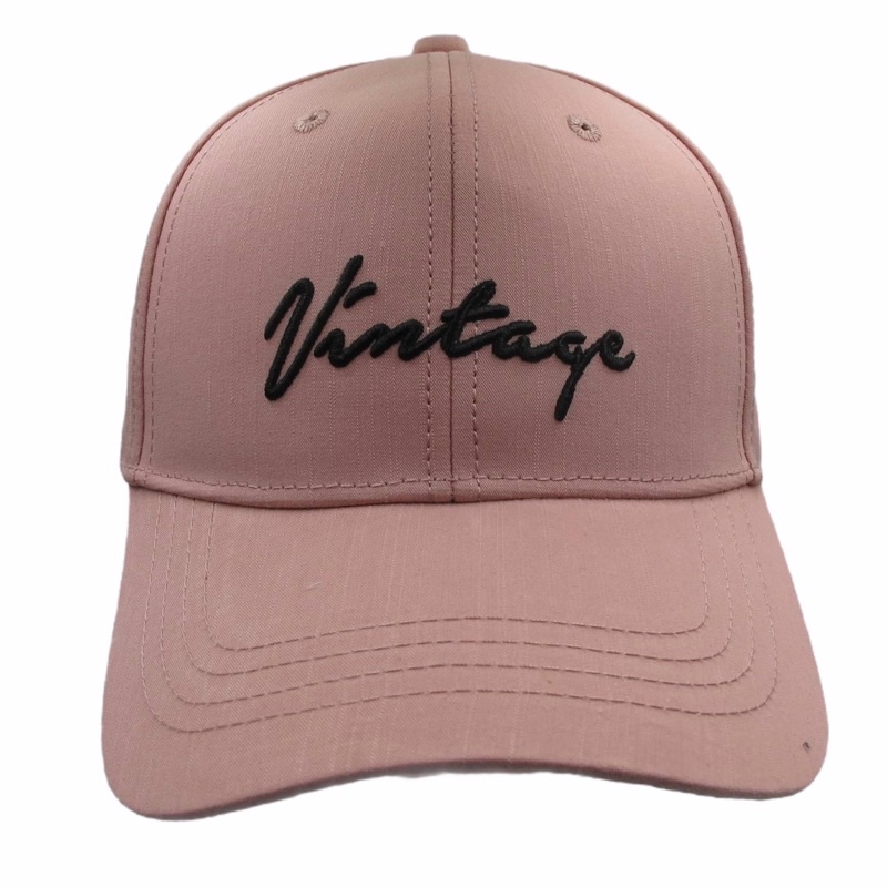 VINTAGE Embroidered Pink Baseball Cap (Curved Brim) | Shopee Philippines