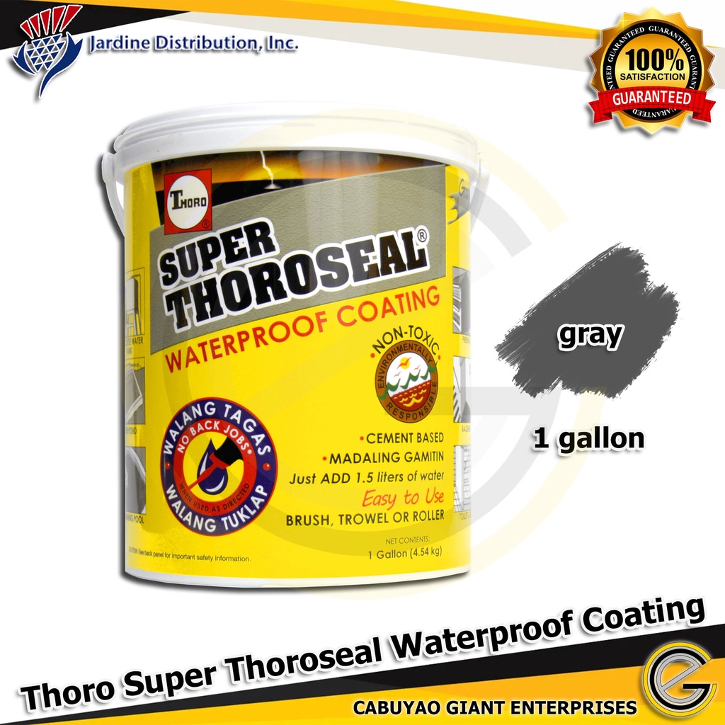 Jardine Thoro Super Thoroseal Waterproof Coating Gray (1 gallon ...