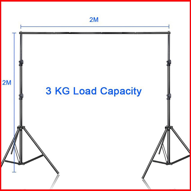 300cm x 300cm* 4 clips /10ft x 10ft Heavy Duty Background Stand ...