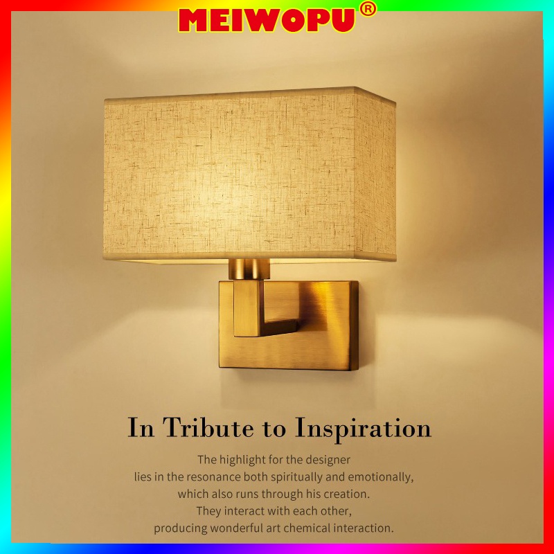 Modern Wall Light LED With Fabric Shade Bedroom Bedroom Dining Living ...