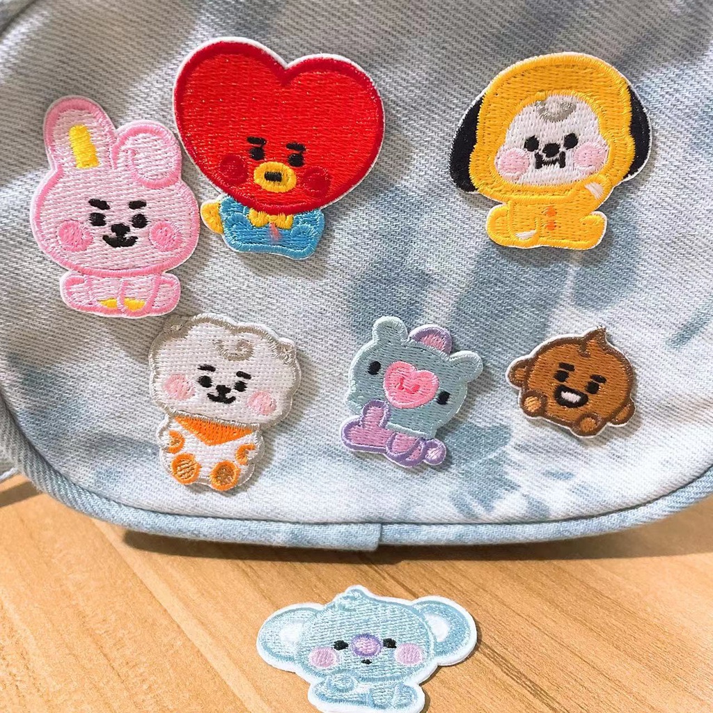 Kpop Bangtan Boys Bangtan Boys TATA Embroidery Cloth Sticker Cute ...