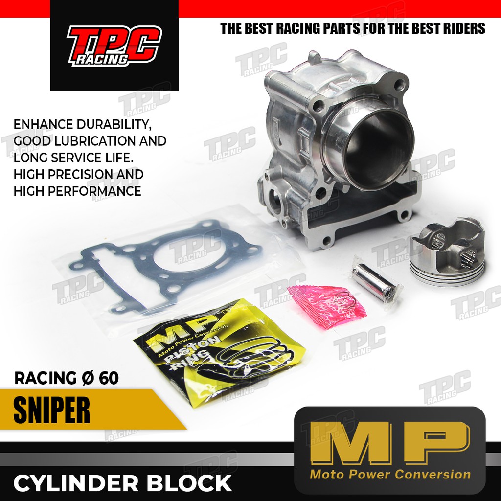 TPC MP CYLINDER BLOCK (STEEL) SNIPER/LC135 57MM 60MM (RACING) | Shopee ...