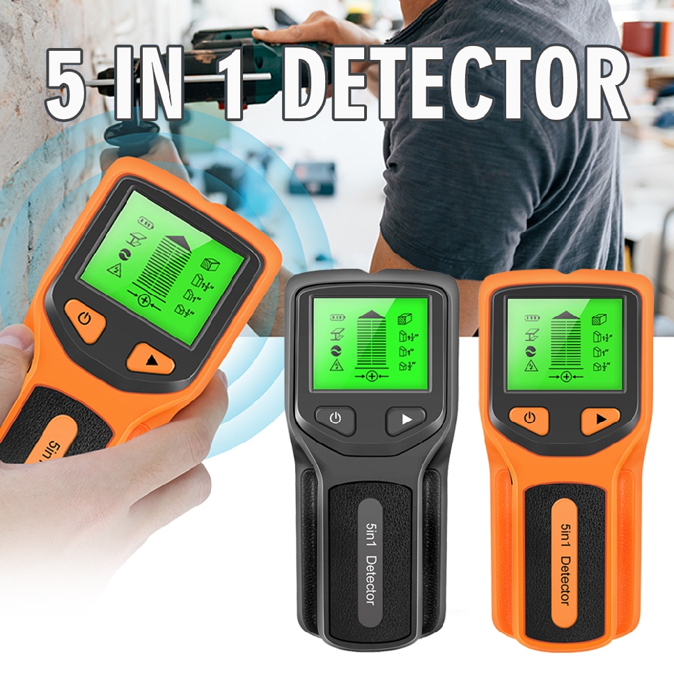 Meimy 5 in 1 Digital Stud Finder LCD Wall Sensor Scanner AC Wire Metal ...