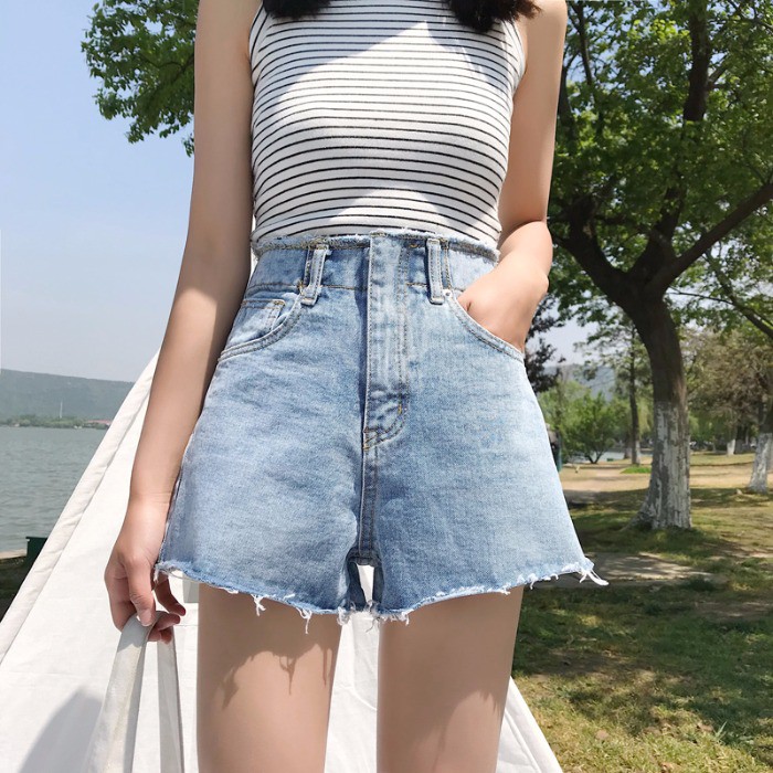 Ulzzang Button Hidden Jeans | Shopee Philippines
