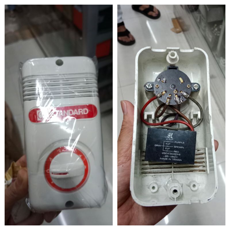 STANDARD SWITCH BOX REGULATOR Capacitor type for ceiling fan | Shopee ...