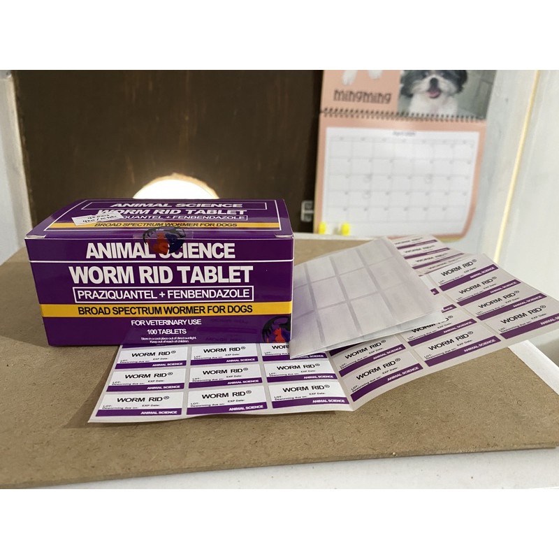 1 box (100 tablets) Animal Science Worm rid tablet dewormer Bnew/sealed ...