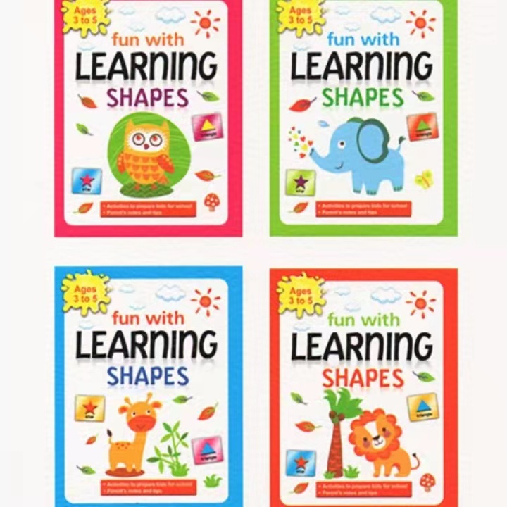 Fun With Learning Shapes Activity and Work Books for Kids (Ages 3 to 5 ...