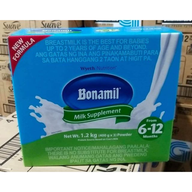 Bonamil Infant Milk (1.2kg) 400g x 3 | Shopee Philippines