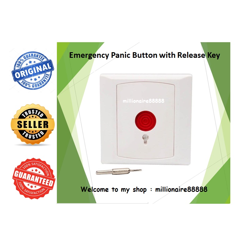 3 x 3 Emergency Panic Button with Security Key | Shopee Philippines