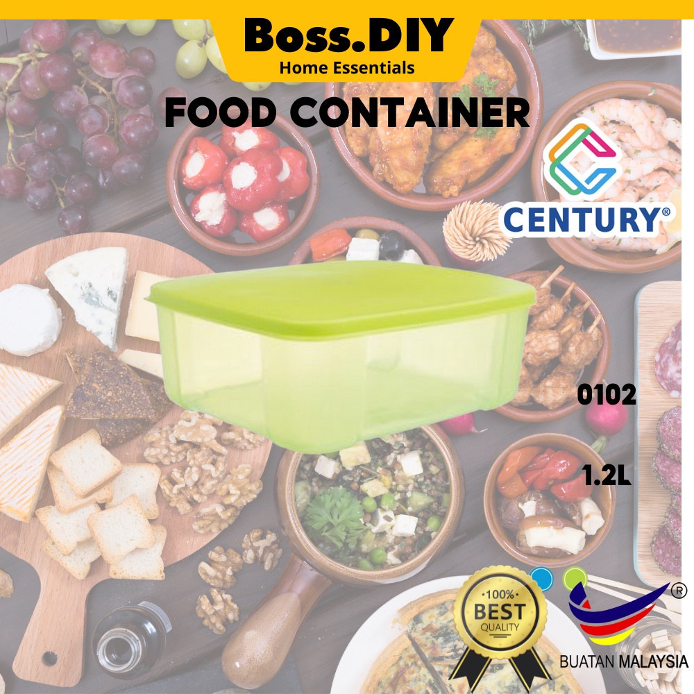 CENTURY Food Container 1.2L (0102) Random Colour | Shopee Philippines
