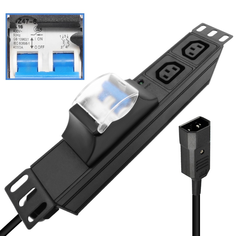 Power Distribution Unit PDU 2-Position C14 Outlet with 16A Circuit ...