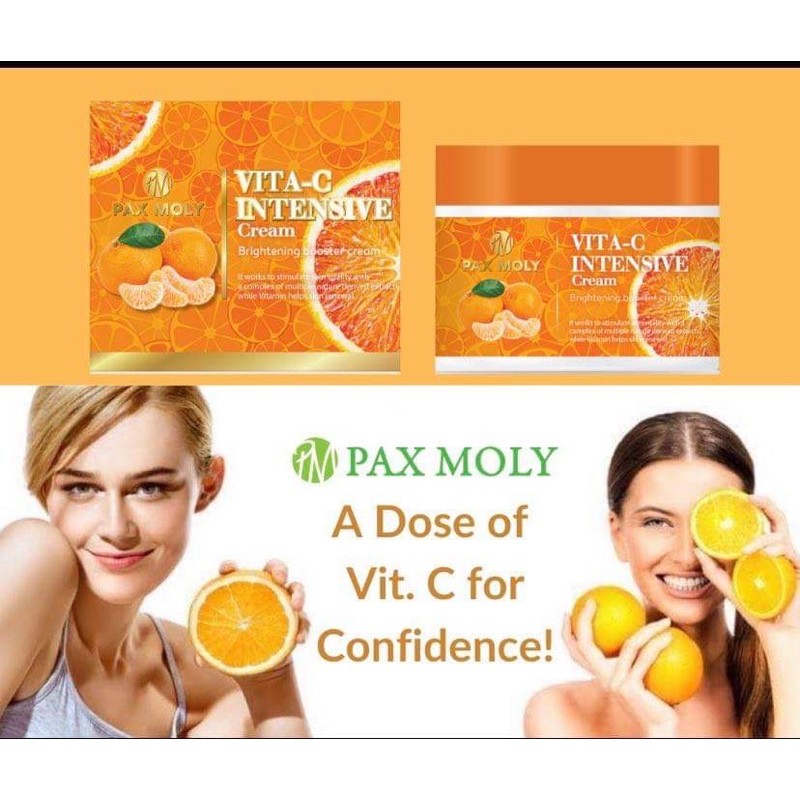 Pax Moly Vit-C Intensive Cream with FREE Pax Moly Mask Pack | Shopee ...