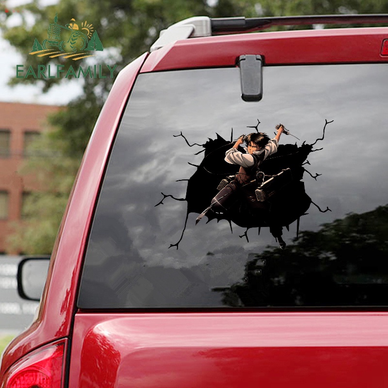EARLFAMILY 13cm x 10cm Attack on Titan Anime Levi Ackerman Car Stickers ...