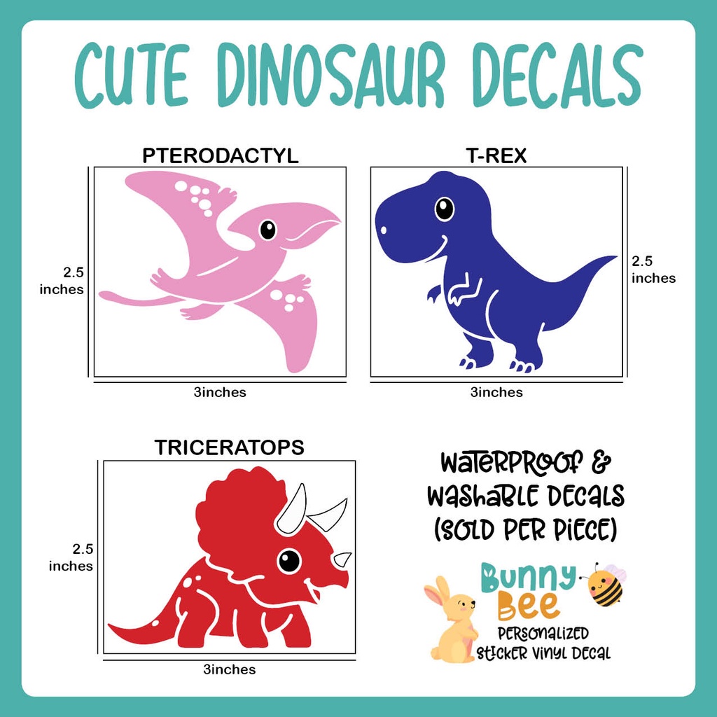 Dinosaur Decals (Waterproof Stickers) | Shopee Philippines