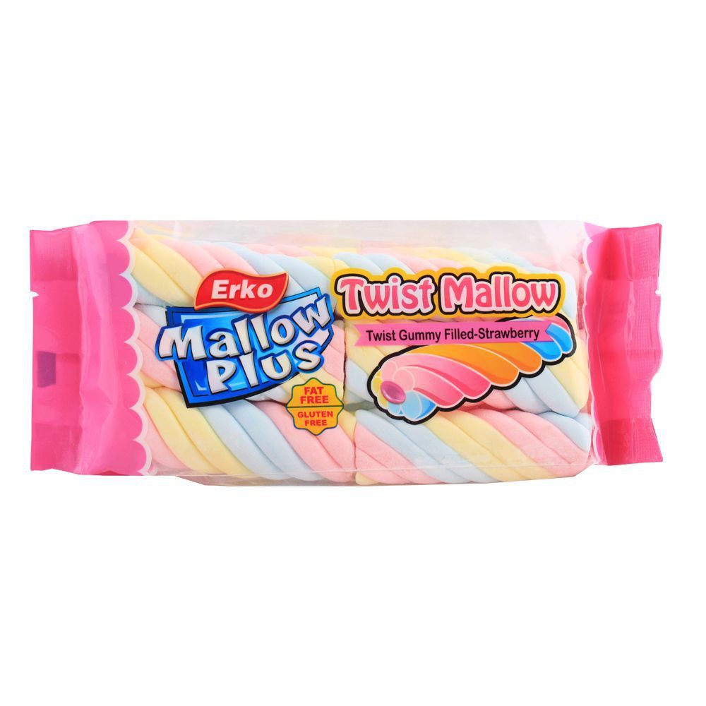 Erko Gummy Filled Twist Mallow Strawberry (63g) | Shopee Philippines