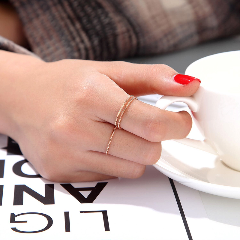 Follow my shop to get coupons Korean Twist Exquisite Women's Titanium ...