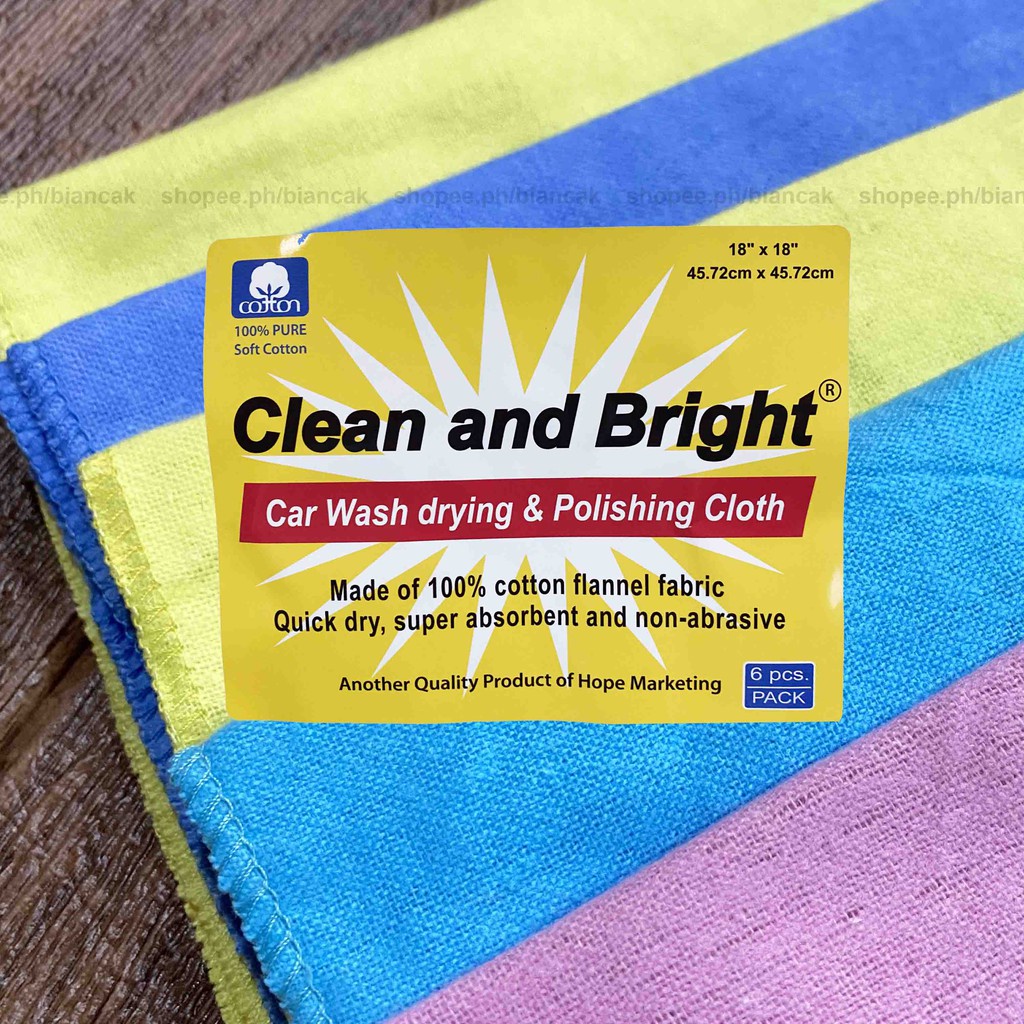6pc 18" Car Wash and Motor Polishing CLOTH(Planela Pranela Flanela ...