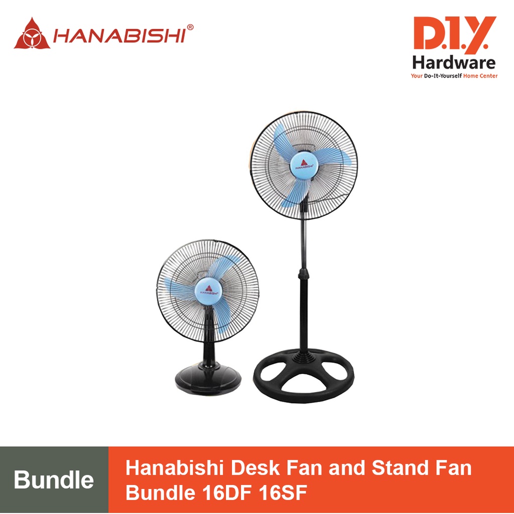 Hanabishi 2 in 1 Desk and Stand Fan 16 Inches | Shopee Philippines