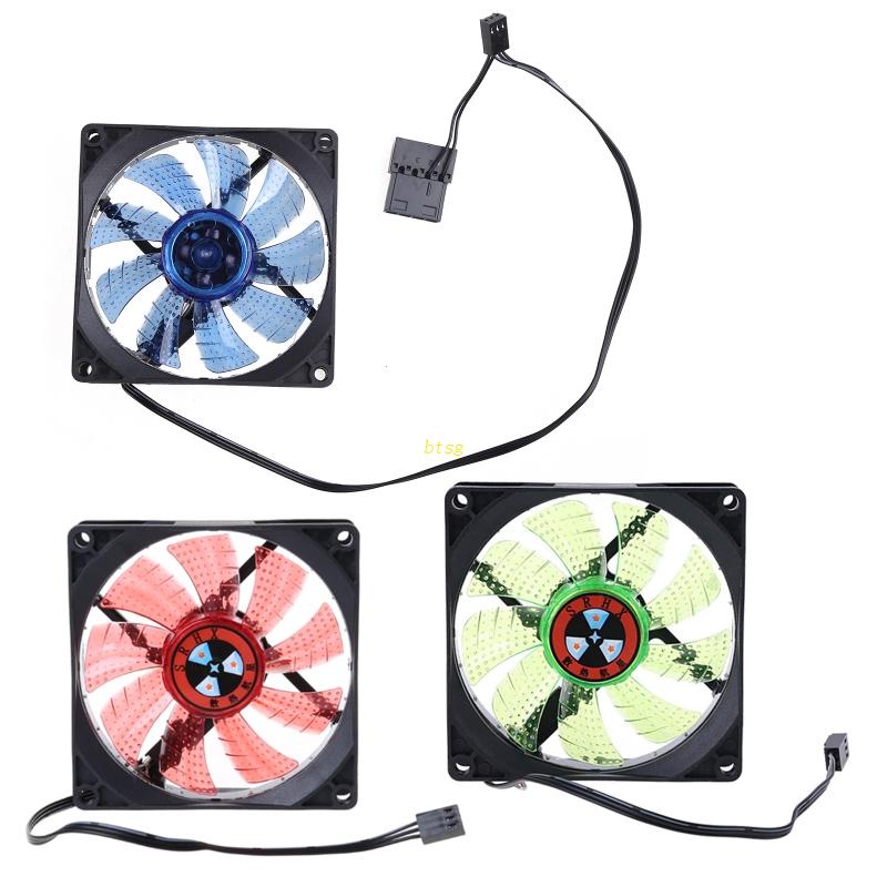 btsg 90mm 9025 PC Fans Computer Chassis Fans for Desktops 12 LED Light ...