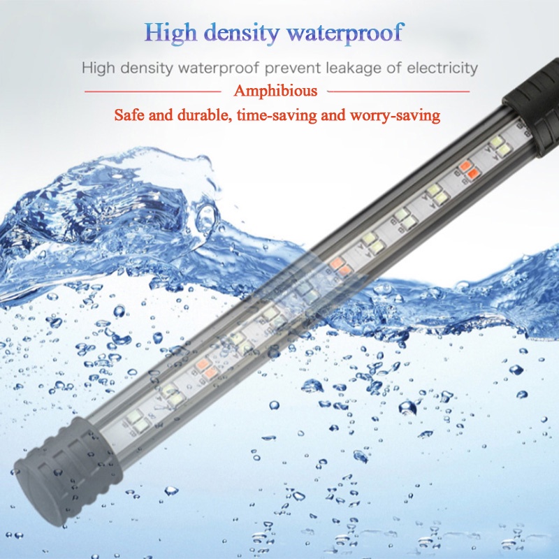 Double Rows Submersible Glass Aquarium Led Lights Submersible Lights ...
