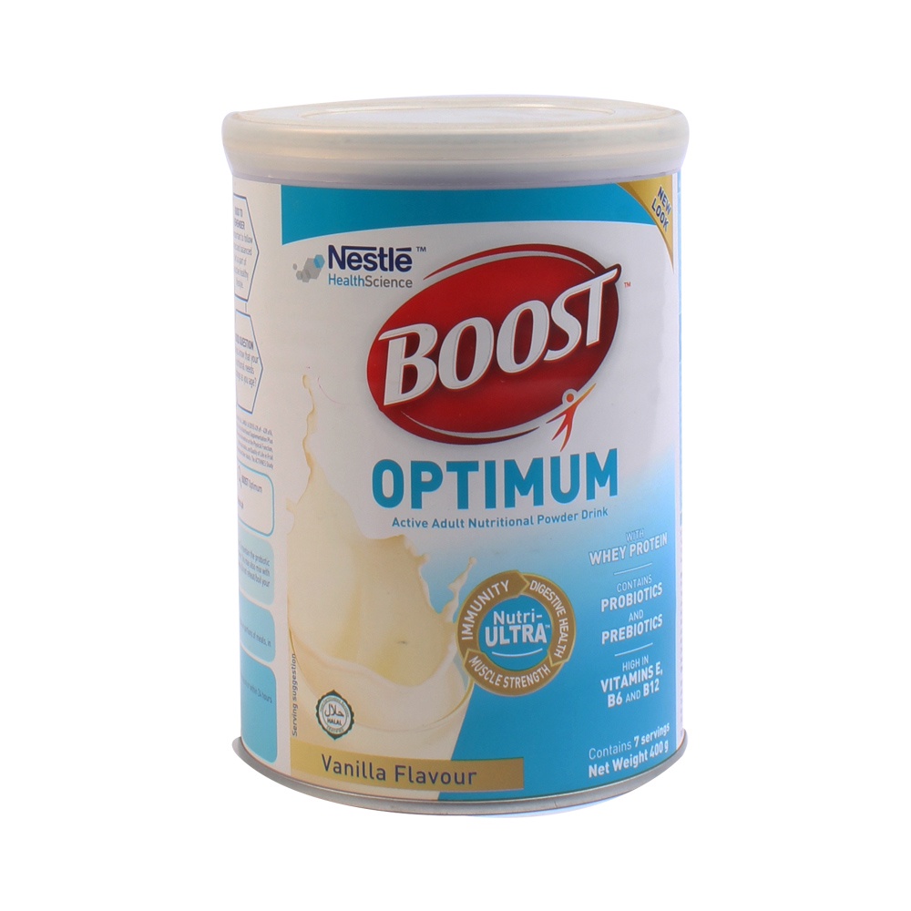 BOOST OPTIMUM Powdered Milk Prebio1 Vanilla 400G | Shopee Philippines