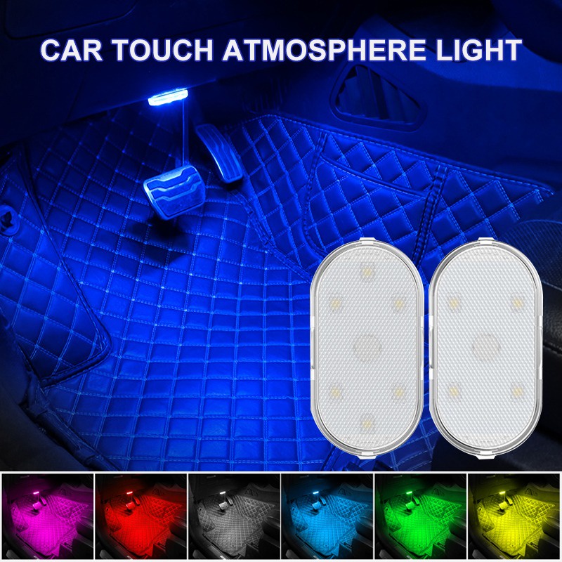 1Pcs Car LED Touch Lights Wireless Interior Light Auto Roof Ceiling ...