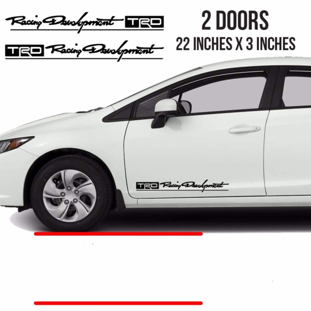 TRD Racing Development Car Sticker - Waterproof / Weatherproof Toyota ...
