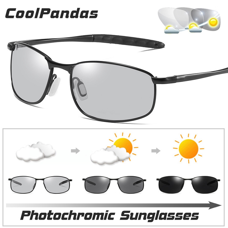 New Hd Driving Small Lens Polarized Photochromic Sunglasses Men