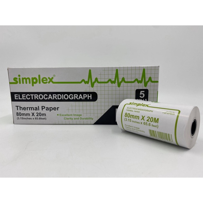 SIMPLEX ECG PAPER 80X20MM PER ROLL | Shopee Philippines