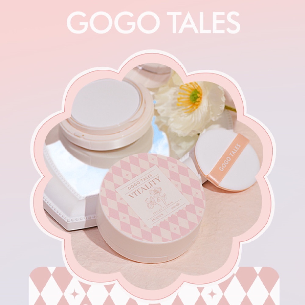 COD GOGO TALES Foundation air cushion matte pressed powder 2 in1 face ...
