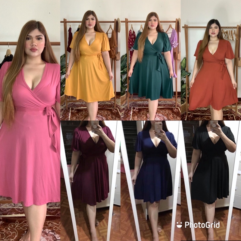PLUS SIZE: ANNA PLAIN DRESS | Shopee Philippines