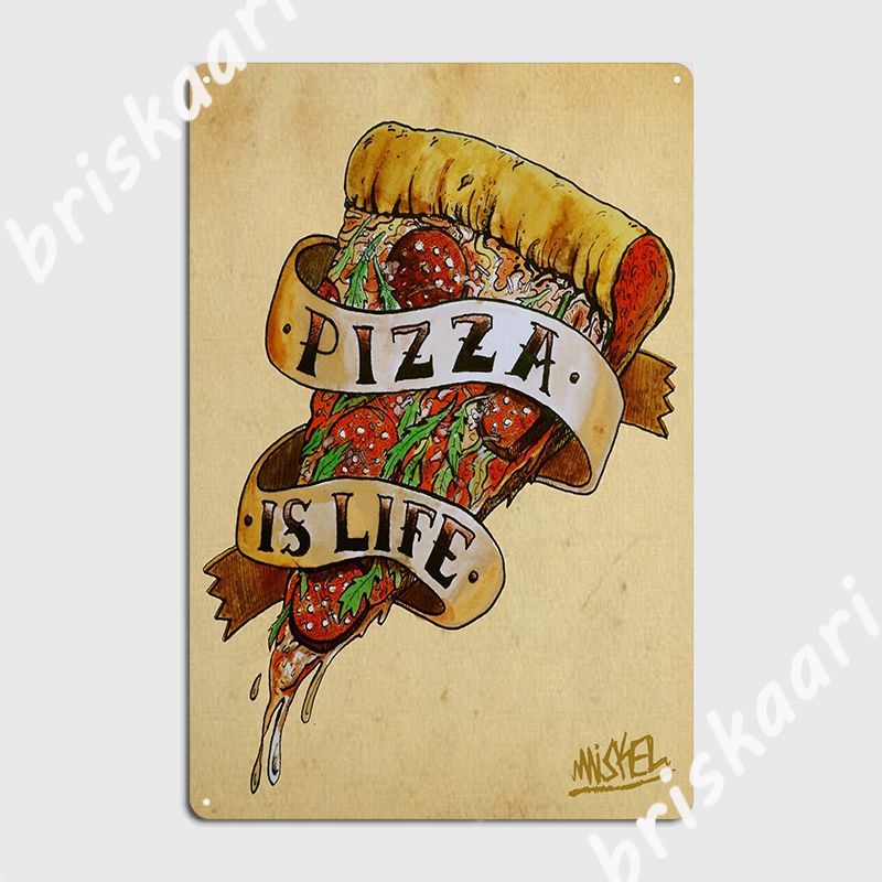 2024 Pizza Is Life Metal Plaque Poster Custom Club Home Painting Décor ...