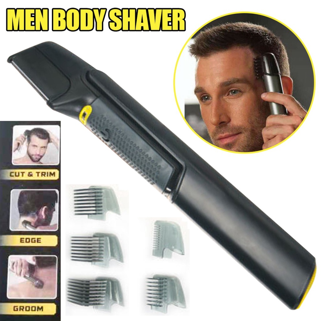 Men Body Shaver Hair Groomer Home Haircut 5 IN 1 Titanium Trim Hair ...