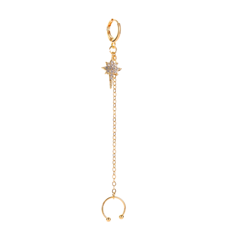 Fashion Fashion Diamonds Long Ear Clips Stud Earring Dangler Eardrop ...