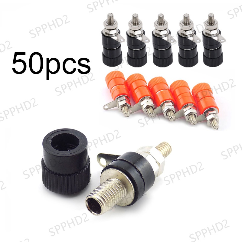 50pcs 4mm Banana Plugs Connector Jack Socket Nickel Plated Binding Post ... 50pcs 4mm Banana Plugs Connector Jack Socket Nickel Plated Binding Post ...