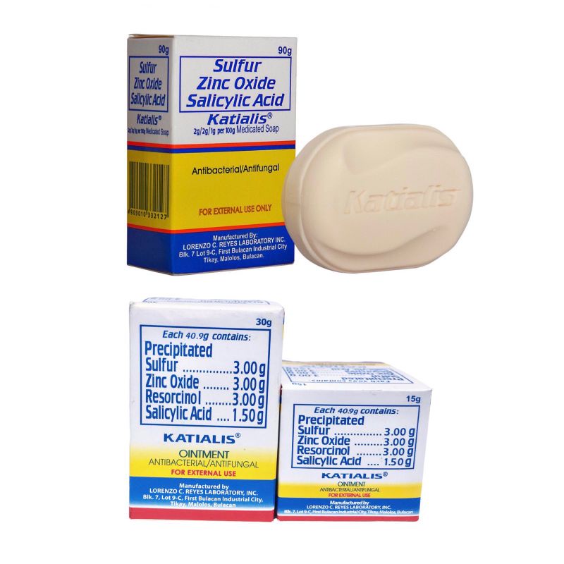 Katialis Soap Ointment Anti Fungal Antibacterial with Sulfur Zinc Oxide ...